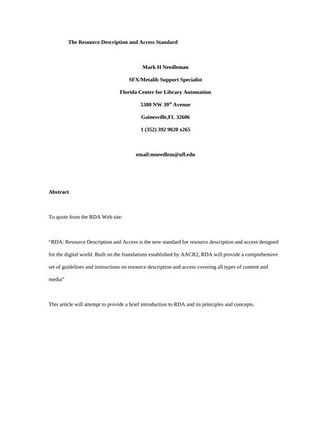 Pdf Rdf The Resource Description Framework
