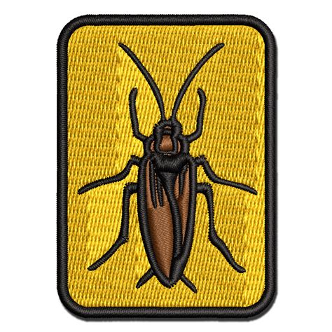 Cockroach Bug Insect Vermin Applique Multi Color Embroidered Iron On