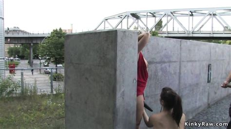 Blonde In Red Dress Public Disgraced Eporner