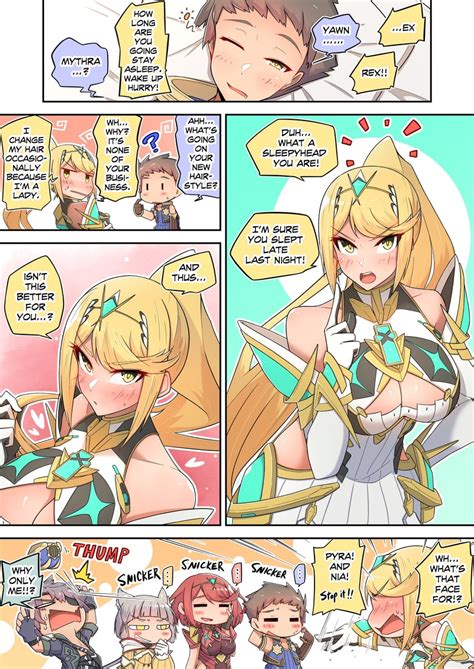 Pyra Mythra Nia Rex And Zeke Von Genbu Xenoblade Chronicles And More Drawn By Osora