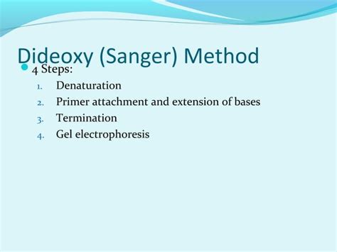 Dna Sequencing Methods Ppt