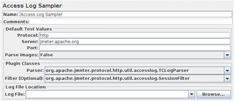 apache jmeter access log sampler step by step