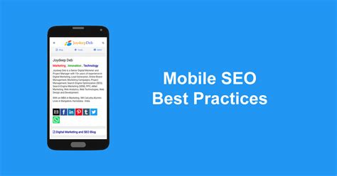 Mobile Seo Best Practices Blog Joydeep Deb