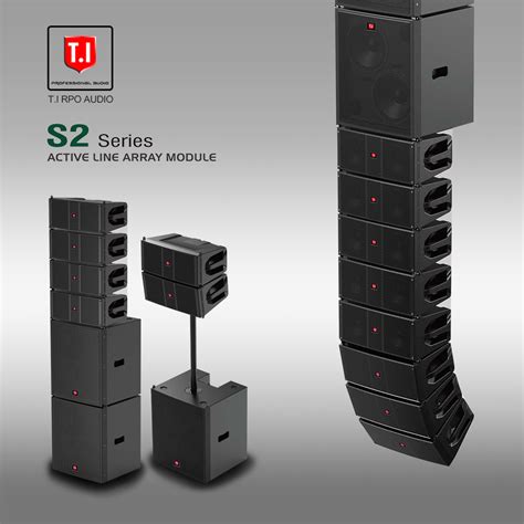 High Quality Waterproof Concert Stage Sound System Dual Inch Active Line Array Speakers