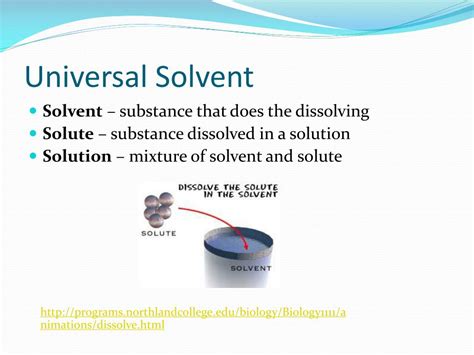 Universal Solvent Definition Science Water