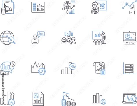 Statistics Outline Icons Collection Statistics Analysis Data