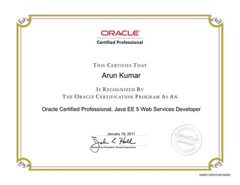 oracle cerified webservice developer ppt