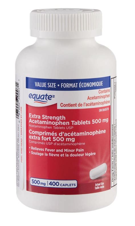 Extra Strength Acetaminophen Tablets 500 Mg X 400 Caplets Drug Mart