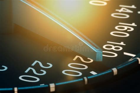 Speedometer Needle Pointing At 200 Speed And Velocity Concept Stock Illustration Illustration