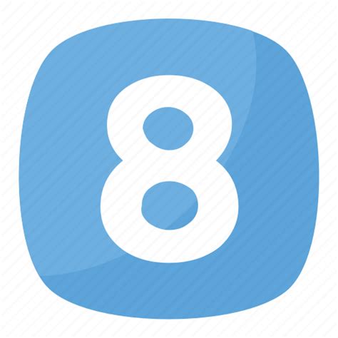 counting eight number numeric numerical digit icon download on
