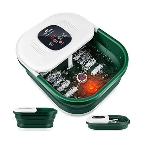 온열 및 마사지와 제트가 있는 네록 족욕 스파발 완화를 위한 접이식 욕조푸미세스 스톤이 페디큐어 발 마사 티몬