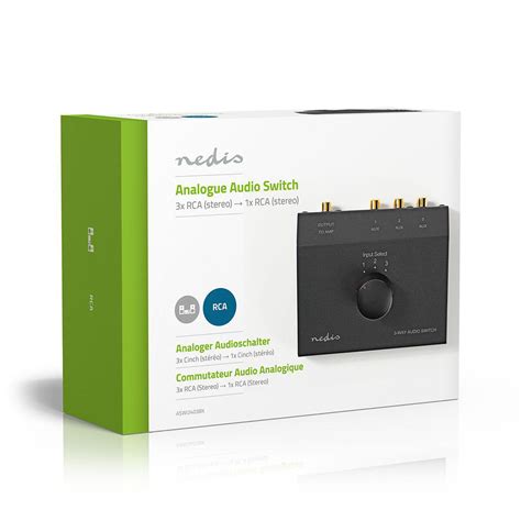 Analogue Audio Switch 3 Ports Connection Input 3x 2x Rca Female