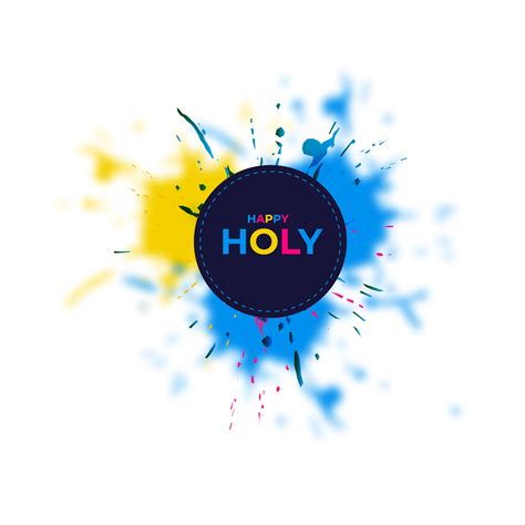 Happy Holi Festival Design With Splashing Color 20574314 Png