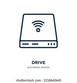 One Drive Icon Thin Linear One Stock Vector Royalty Free 2093352592
