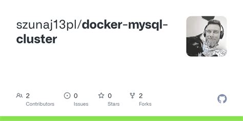github szunaj13pl docker mysql cluster