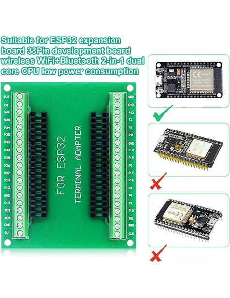 Placa De Expansão Com Terminais De Parafuso Para Esp Wroom 32 38