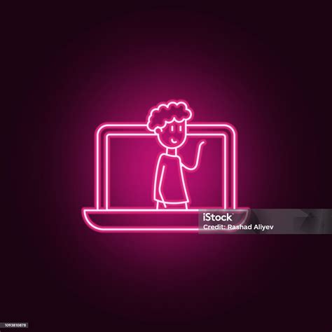 인터넷 친구 아이콘입니다 네온 스타일 아이콘에 우정의 요소입니다 정보 그래픽 모바일 응용 프로그램 웹 디자인 웹 사이트에 대 한 간단한 아이콘 개념에 대한 스톡 벡터 아트