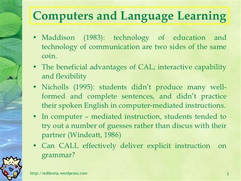 Call Computer Assisted Language Learning