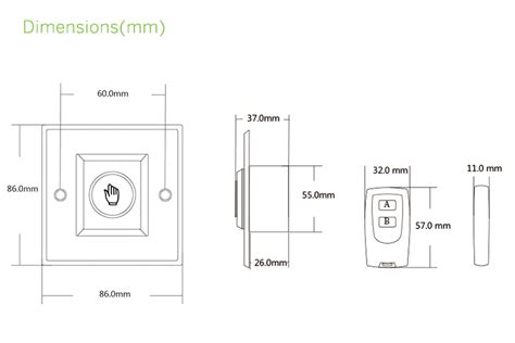 Oem Manufacturer Electric Remote Control Infrared Sensor Exit Button S4a Access Control