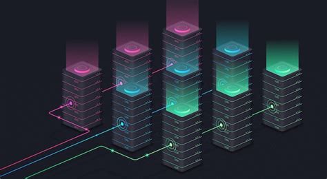 Premium Vector Database Dark Concept Servers And Modern Technologies