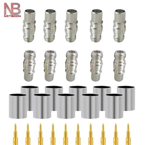 N Female Connector For Lmr600 Coaxial Cables Pack Of 2 4g 5g Gsm