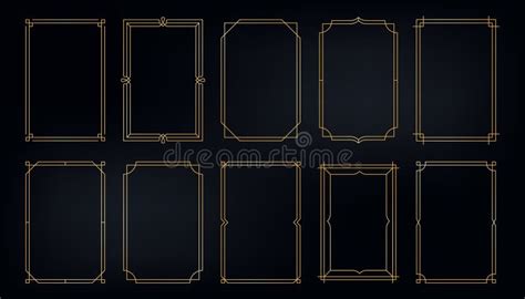 Simple Golden Frames Thin Luxury Gold Borders For Wedding Invitation
