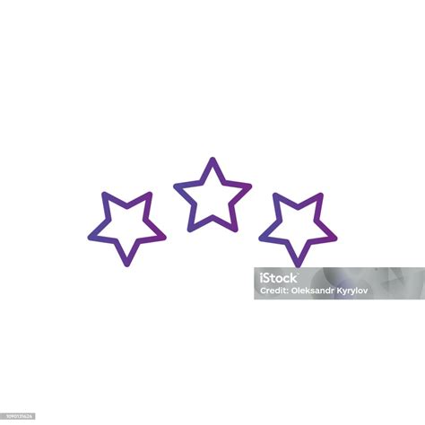 3 선형 원형 기하학적 모양에 별 점수 선형 아이콘입니다 벡터 그림을 흰색 배경에 고립입니다 가냘픈에 대한 스톡 벡터 아트 및 기타 이미지 Istock