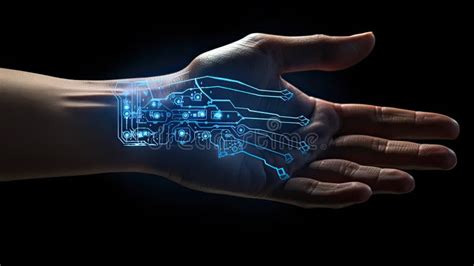 Biohacking Dark Technology Background Stock Illustration Illustration