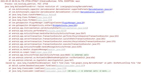 Android Crash On App Start Issue Capacitor Community Barcode Scanner GitHub