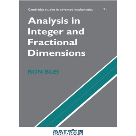 خرید و قیمت دانلود کتاب analysis in integer and fractional dimensions ترب