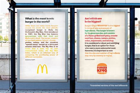 McDonalds And Burger King Put Up Dueling Outdoor Ads Both Written By
