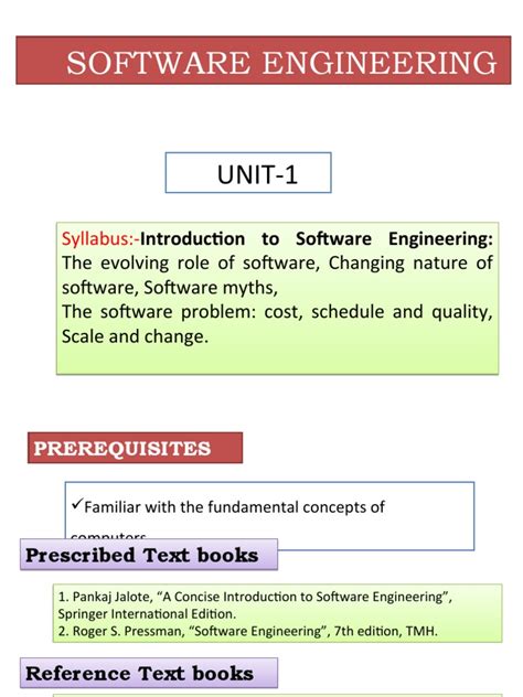 Software Engineering Unit 1 Pdf Application Software Software