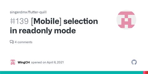 [mobile] selection in readonly mode · issue 139 · singerdmx flutter