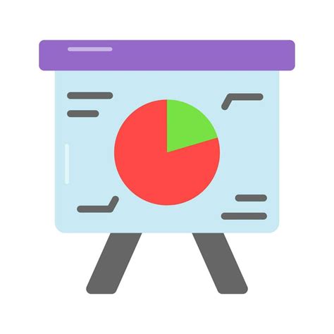 Pie Graph On Board Denoting Vector Of Presentation Board In Modern Style 26367325 Vector Art At