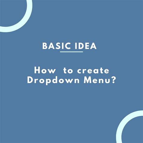 Muhammad Abdullah On Linkedin How To Create A Drop Down Menu Basic Structure