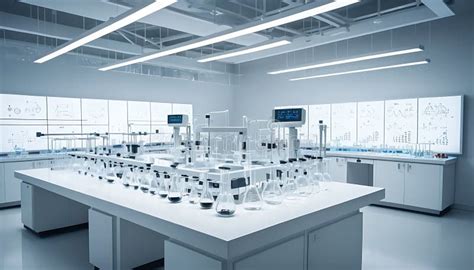 Modern High Tech Science Laboratory Interior Stock Illustration