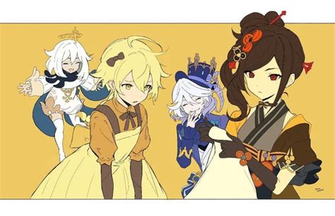 Aether Helping Out Chiori Oc R Genshin Impact