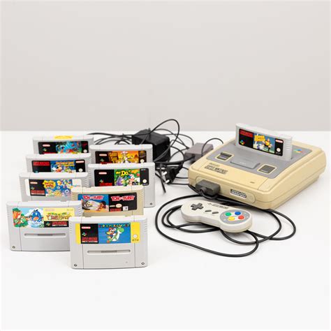 Game Console And 9 Games Super Nintendo Japan 1990s Miscellaneous