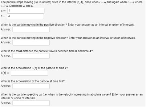 solved where s is 5 points a particle moves along a