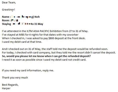 싱가폴출장 마리나베이샌즈 호텔 보증금 환급 받기까지 소요시간 네이버 블로그