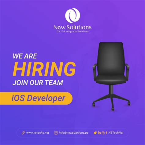 Newsolutions Company On Linkedin New Solutions Is Looking For Ios Developers In Order To Work