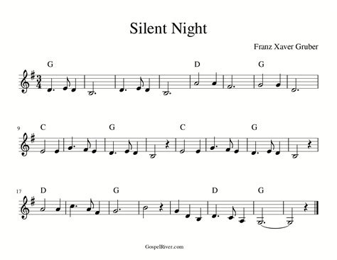 Silent Night Guitar Chords In G