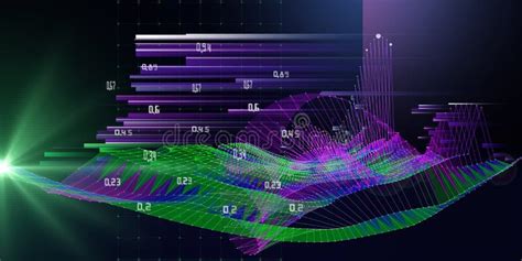 Abstract Background Polygonal Grid With Data On Black Presenting