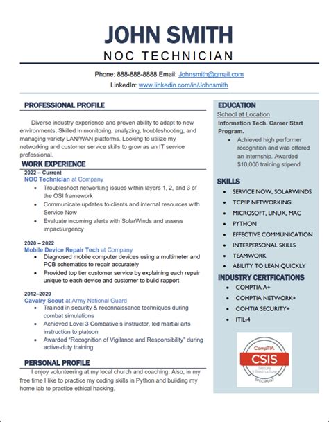 Rip Apart My Resume For An Entry To Intermediate Level Help Desk Job R Resumes