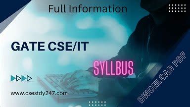 Download Gate Computer Science Syllabus PDF Csestudy