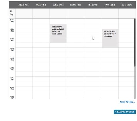Limit The Time Range In Week View