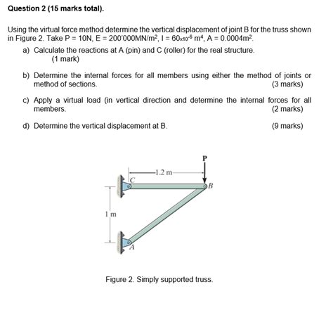 solved question 2 15 marks total using the virtual force