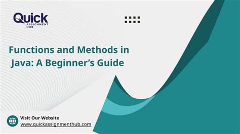 Functions And Methods In Java A Beginners Guidepptx