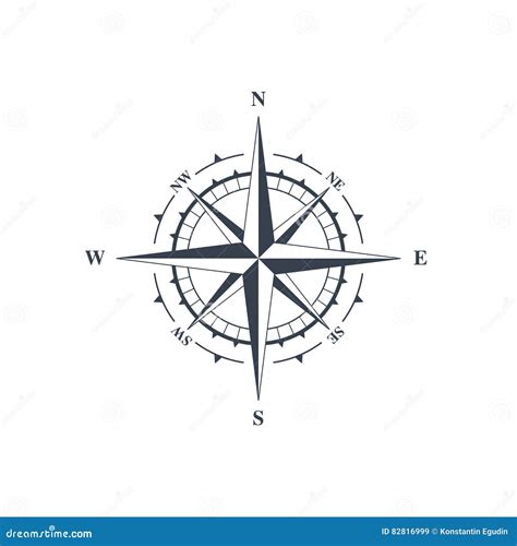Wind Rose Diagram And Compass Vector 37417903