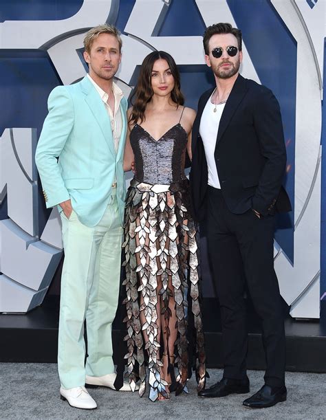 Ana De Armas Wears Metallic Gown At The Gray Man Premiere Photos